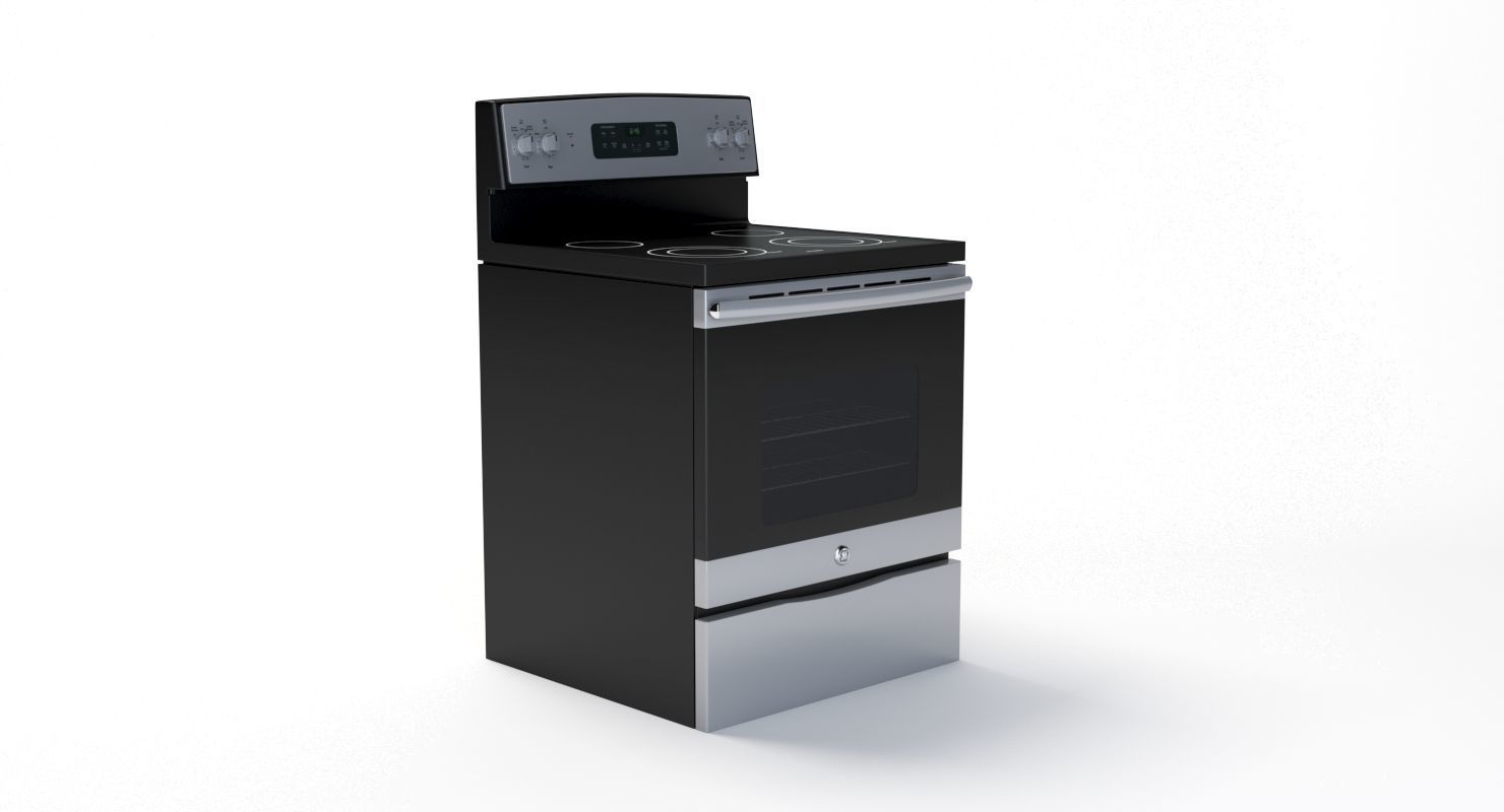 General Electric Free-Standing Electric Range JB645DKBB 3D model | CGTrader