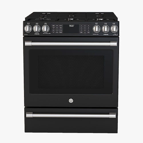 General Electric Cafe Series 30 Slide In Front Control Range 3D model ...