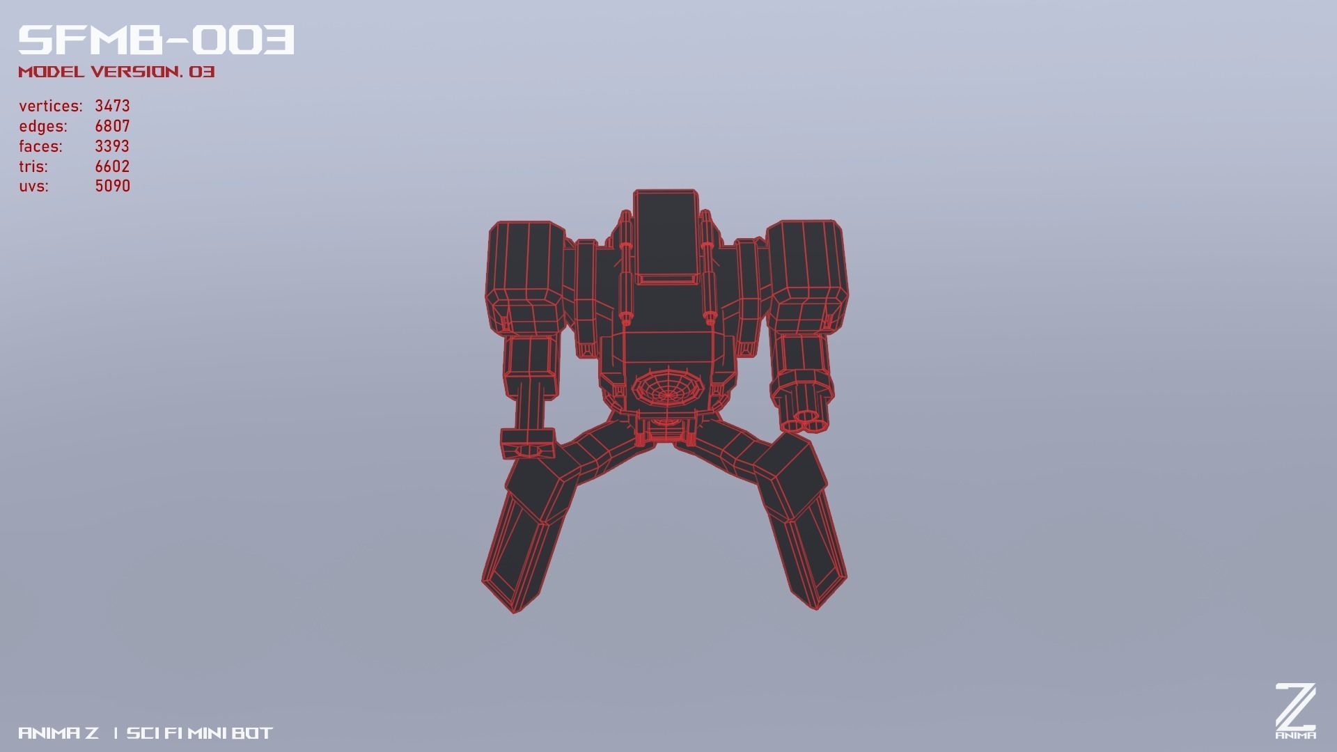 3D model Scifi Mini bot VR / AR / low-poly | CGTrader