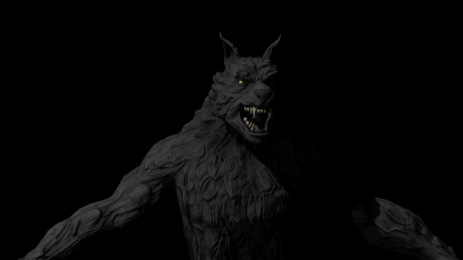 3D model WEREWOLF POWERFUL VR / AR / low-poly | CGTrader
