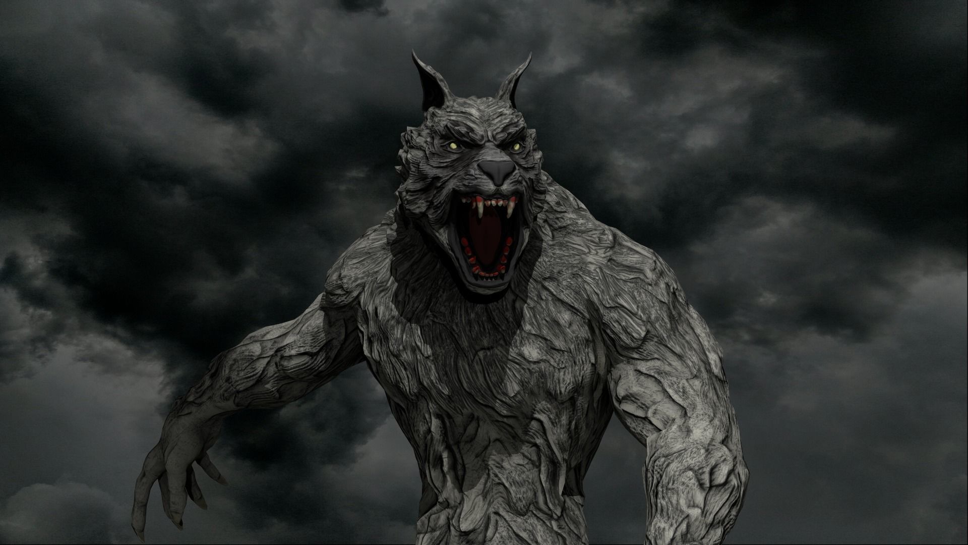3D model WEREWOLF POWERFUL VR / AR / low-poly | CGTrader
