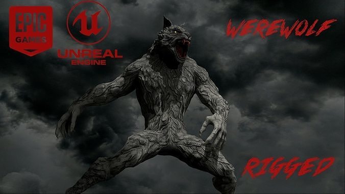 3D model WEREWOLF POWERFUL VR / AR / low-poly | CGTrader