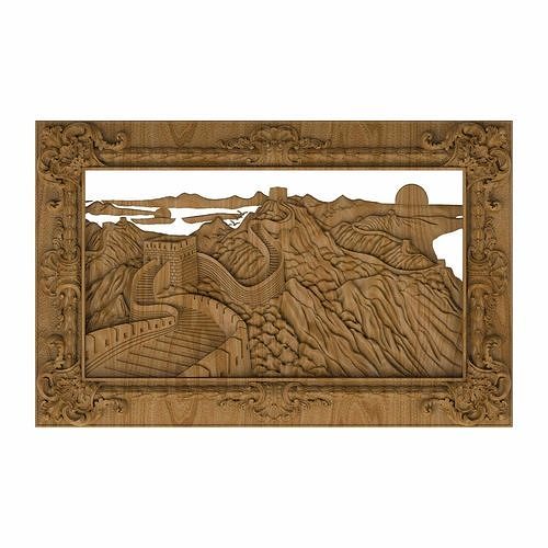 Carved panel painting STL 3D model | CGTrader
