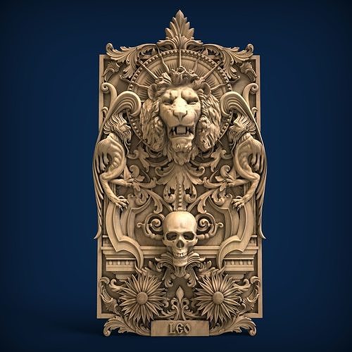 Carved panel painting STL 3D model | CGTrader