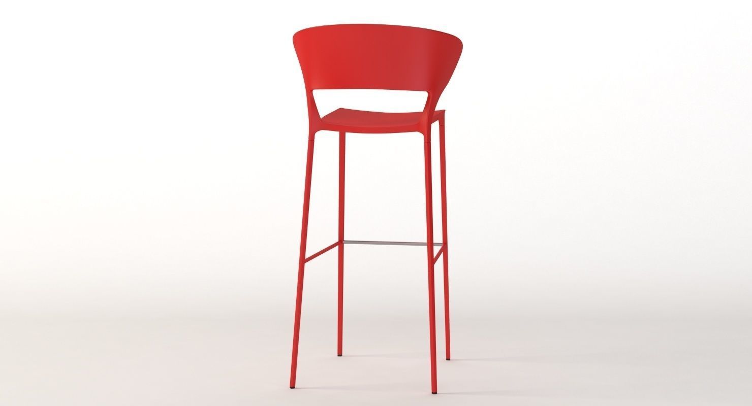 Desalto Koki High Barstool H80 3D model | CGTrader