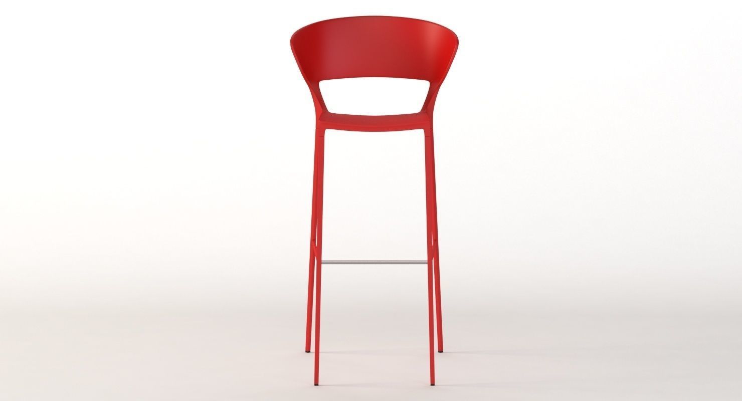 Desalto Koki High Barstool H80 3D model | CGTrader
