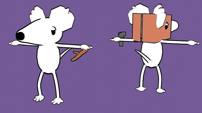 Cartoon rat 3D model animated | CGTrader