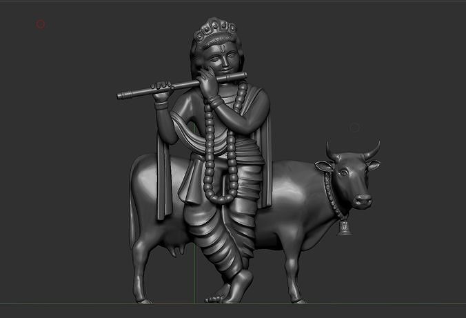 Lord Krishna 3D model 3D printable | CGTrader