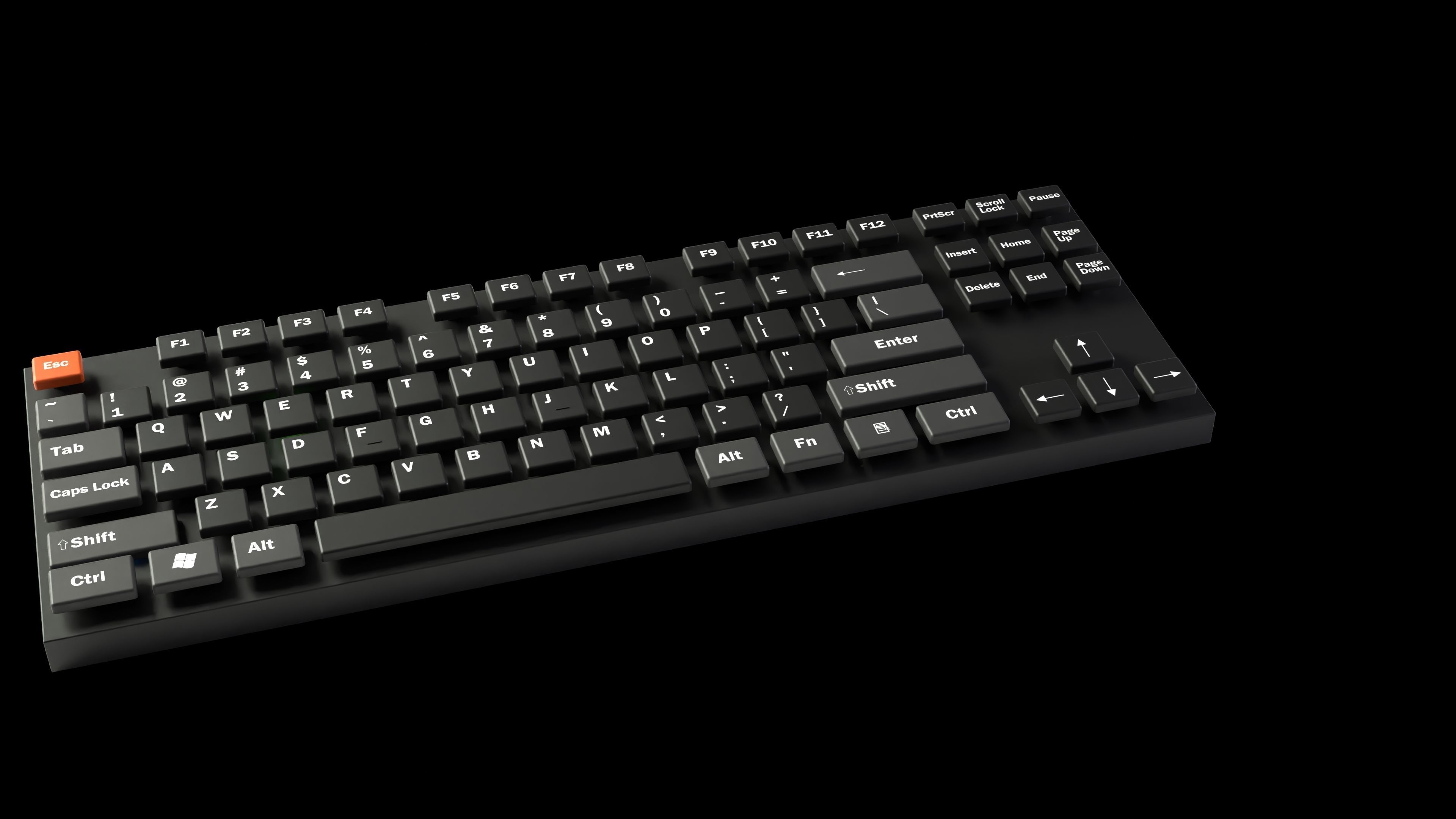 3D model Animated customizable keyboard automatic RGB typing animation ...