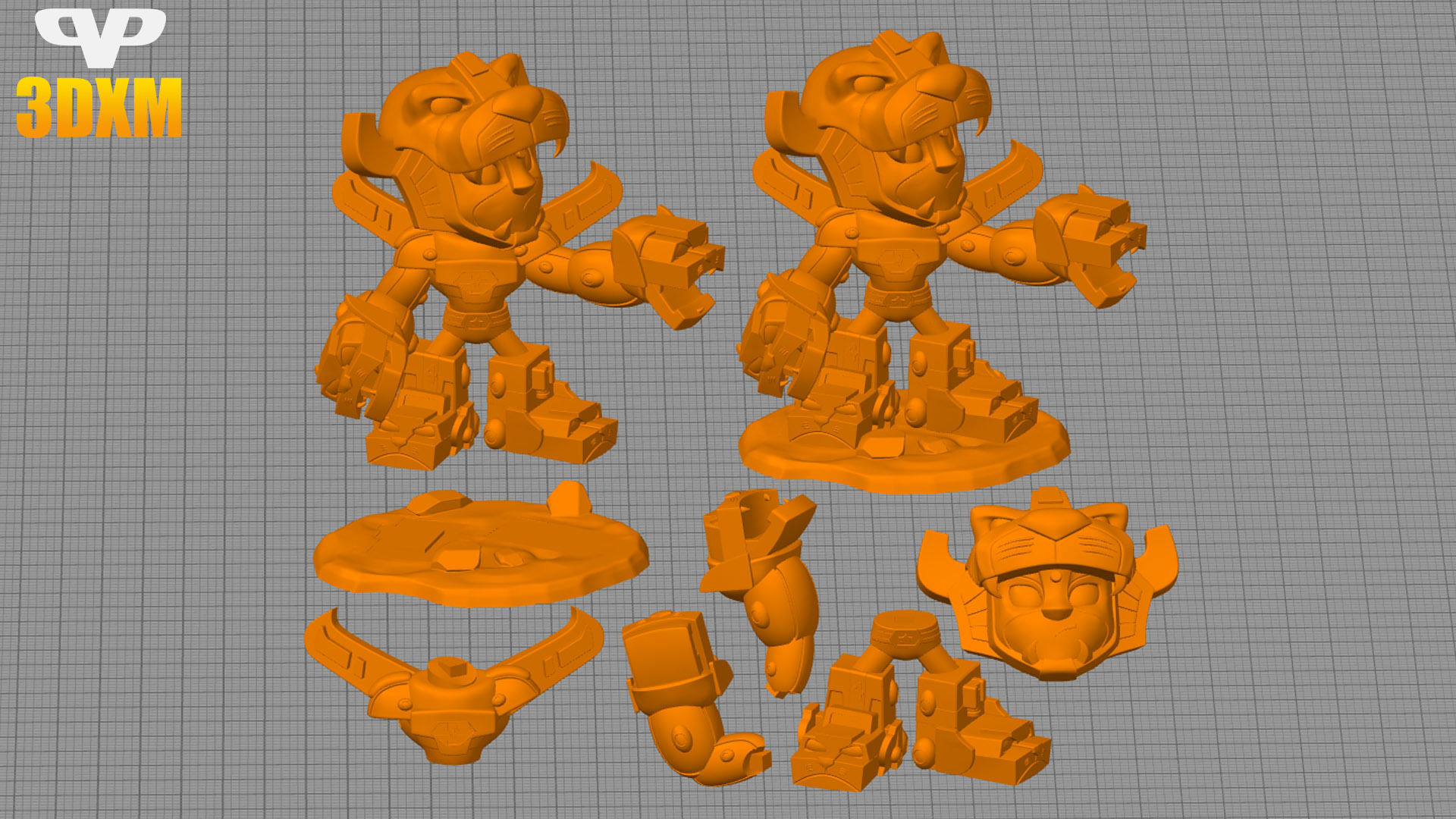 Voltron Chibi STL for 3D Printing ChibiSTL 3DXM 3D model 3D printable ...