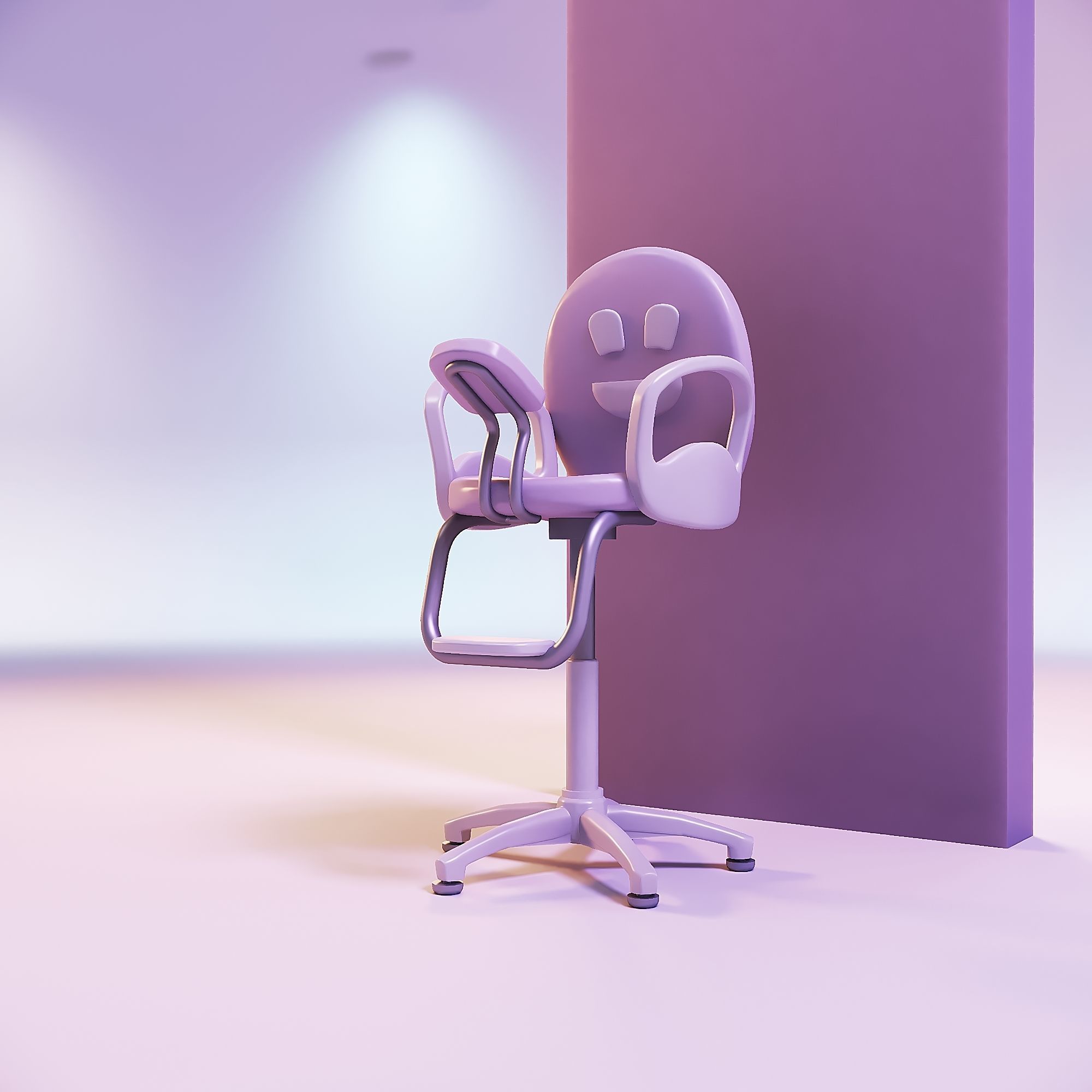 Miniature dollhouse furniture salon child chair 3D model 3D printable ...