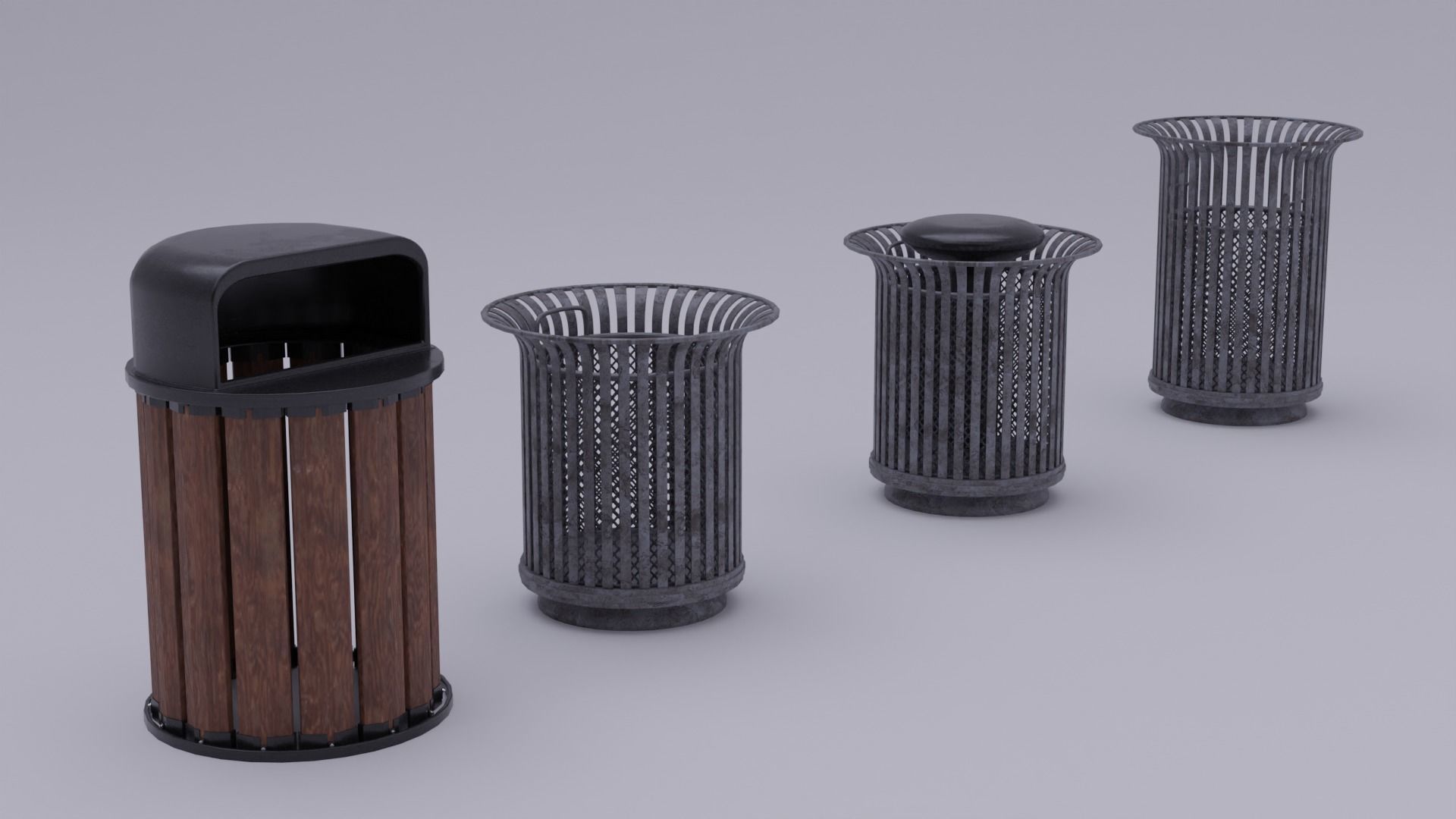 Trash cans 3D model | CGTrader