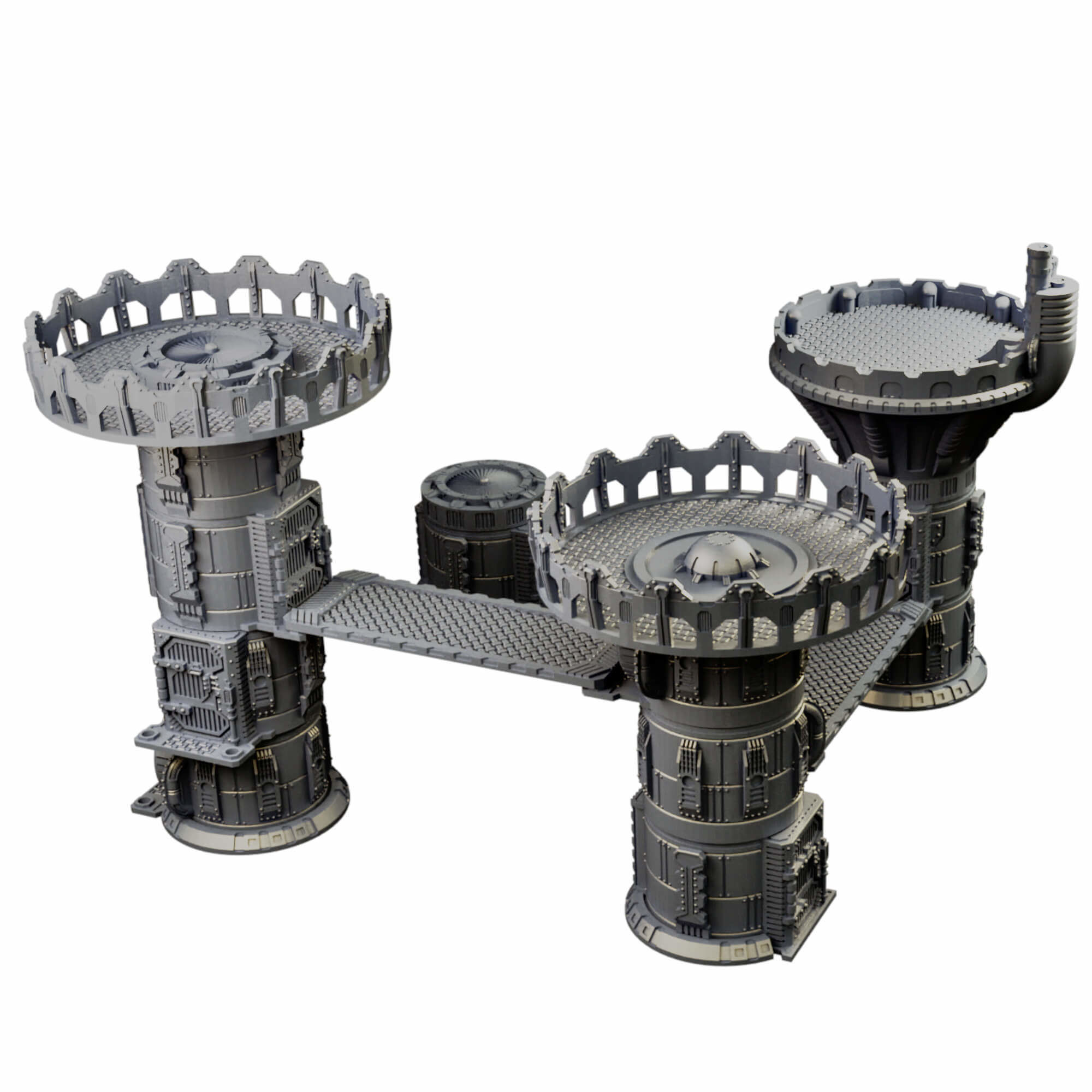 Chemical Factory Vats And Storage Tank Sci Fi Terrain 3D model 3D ...