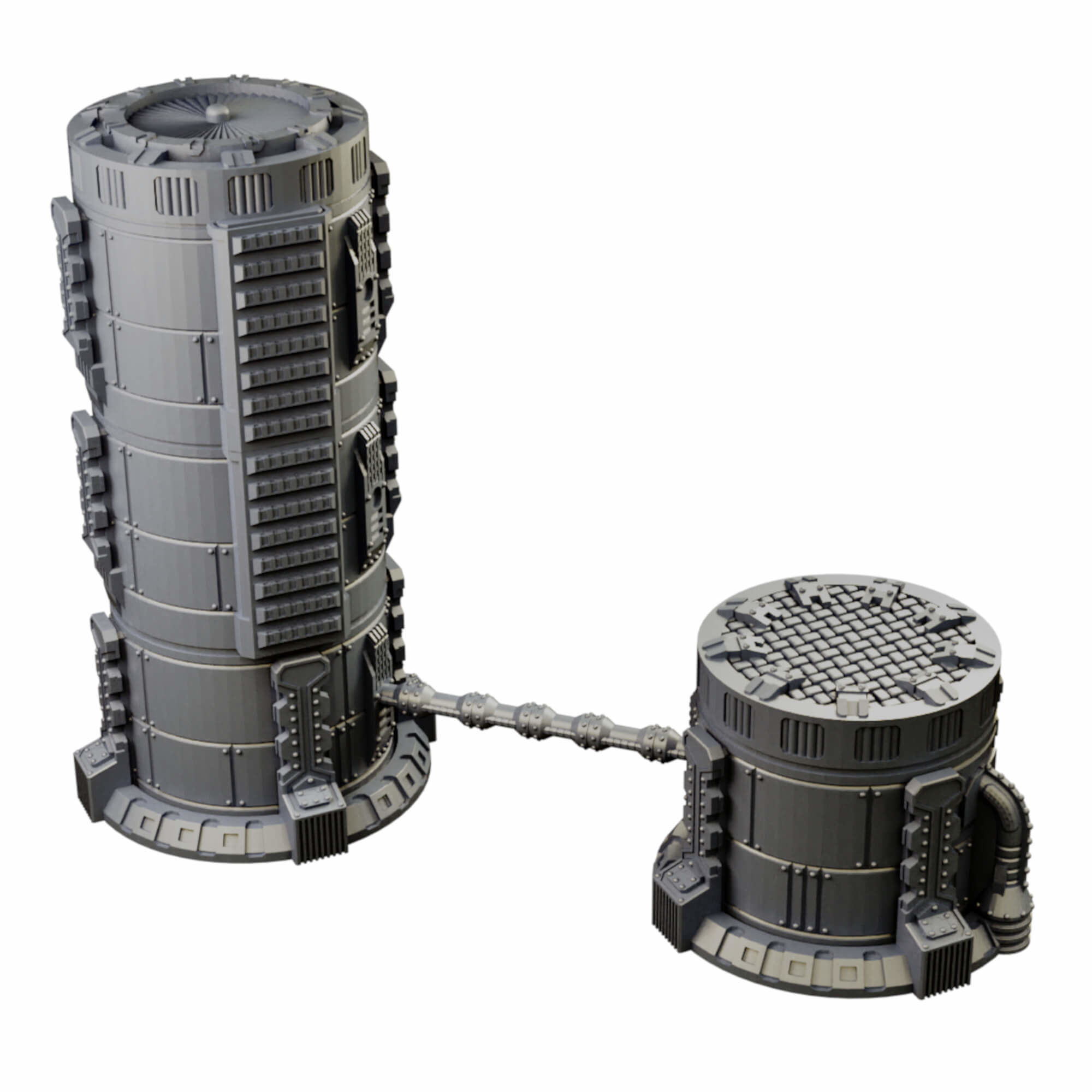 Chemical Factory Vats And Storage Tank Sci Fi Terrain 3D model 3D ...