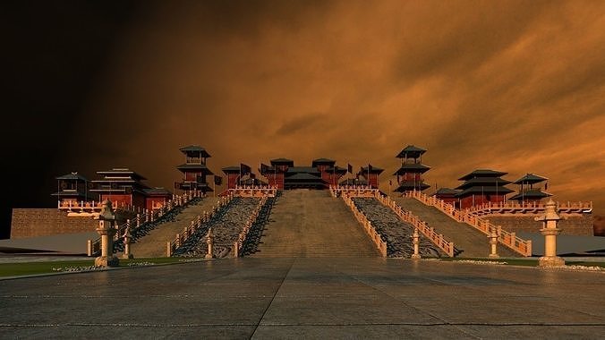 Ancient buildings of the Han Dynasty in China 3D model | CGTrader