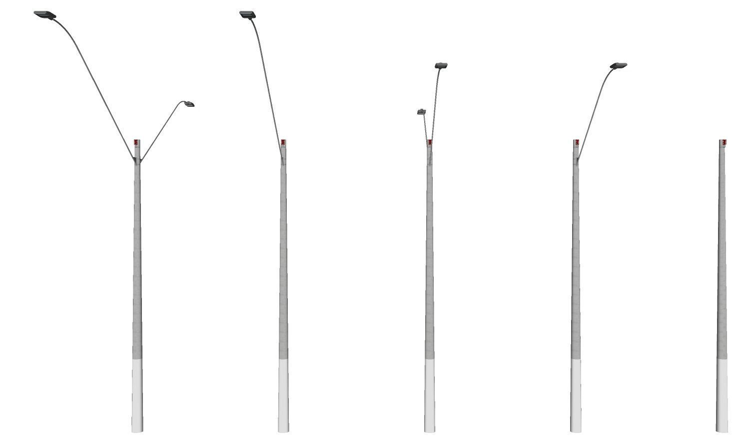 Concrete Lamp Post - Light Pole - Street Light - Group 16 3D model ...