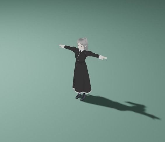 3D model Anime Girl Character - Teacher Style VR / AR / low-poly | CGTrader