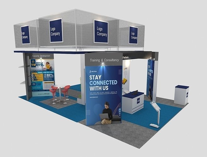 Island Booth-Tech 3D model | CGTrader