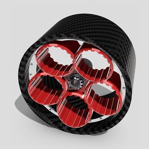 20inch 5 Speed Concave Wheels with Centrelock 2x Offsets 3D model 3D ...