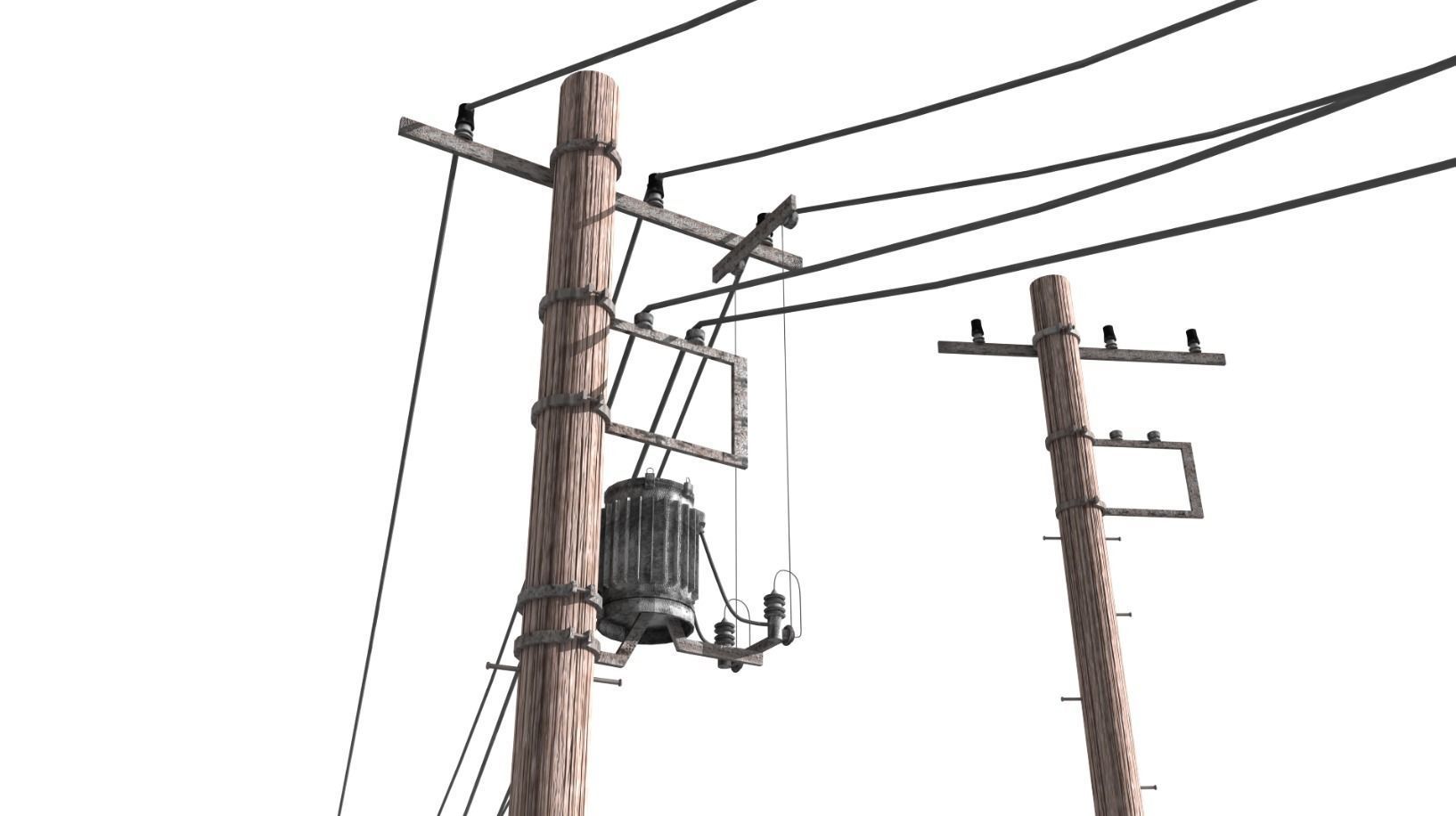 Utility pole free 3D model | CGTrader