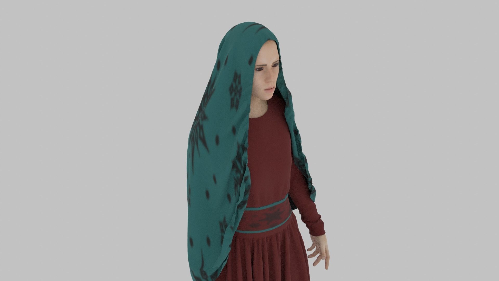 3D model Hijab Woman VR / AR / low-poly | CGTrader