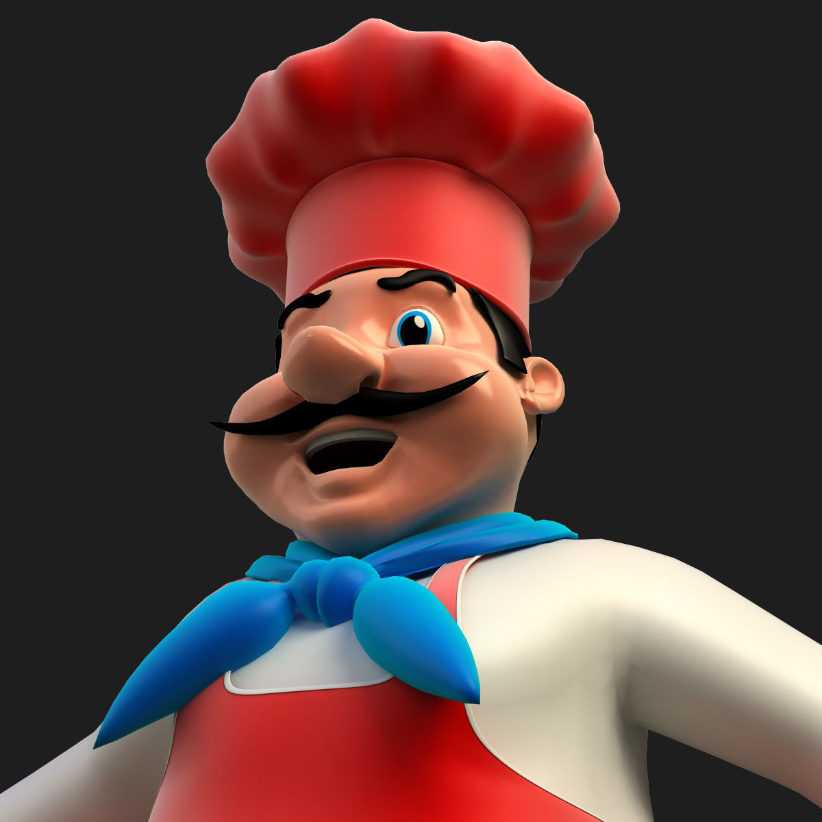 Chef cartoon 3D model | CGTrader