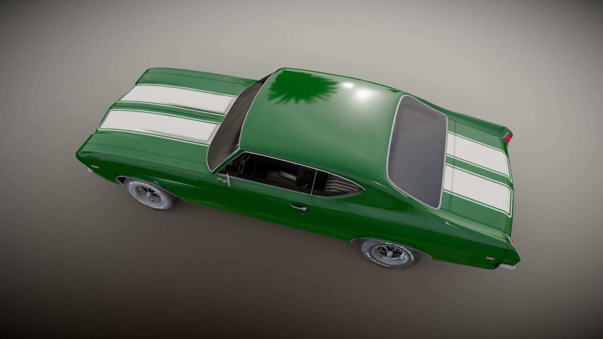 3D model 70s american coupe VR / AR / low-poly | CGTrader