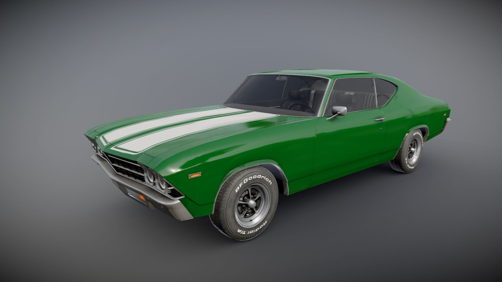 3D model 70s american coupe VR / AR / low-poly | CGTrader