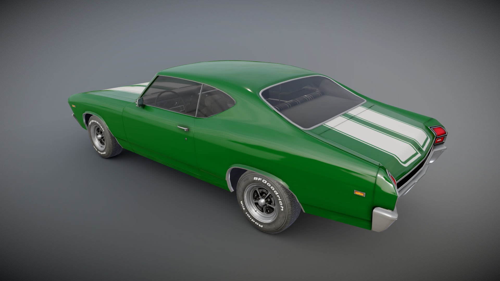 3D model 70s american coupe VR / AR / low-poly | CGTrader