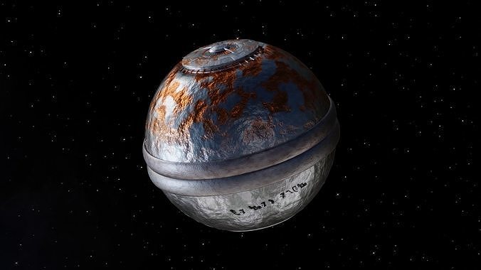 Metallic rusty space orb 3D model | CGTrader