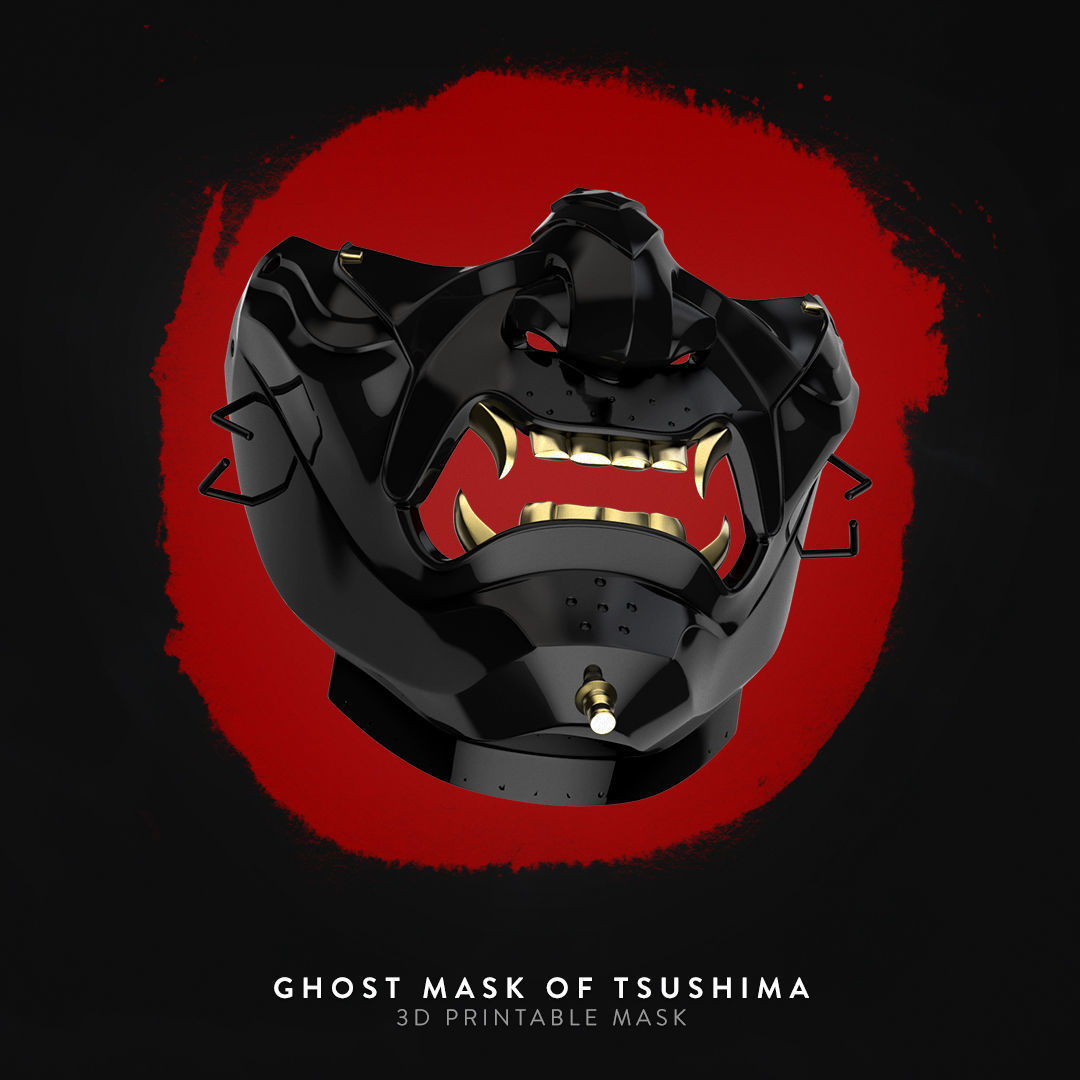 Ghost Mask of Tsushima 3D model 3D printable | CGTrader