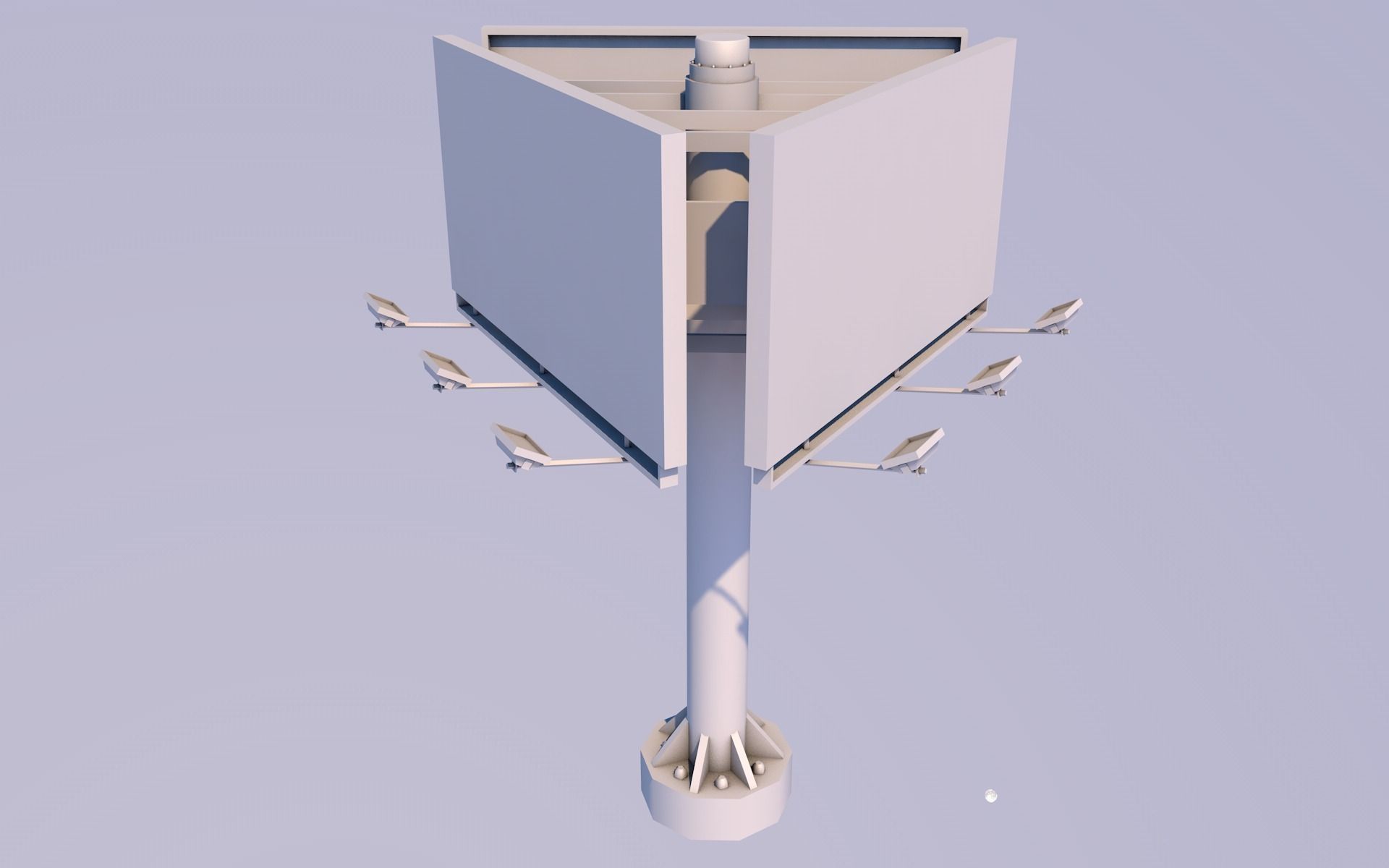 3D model Three Sided Billboard VR / AR / low-poly | CGTrader