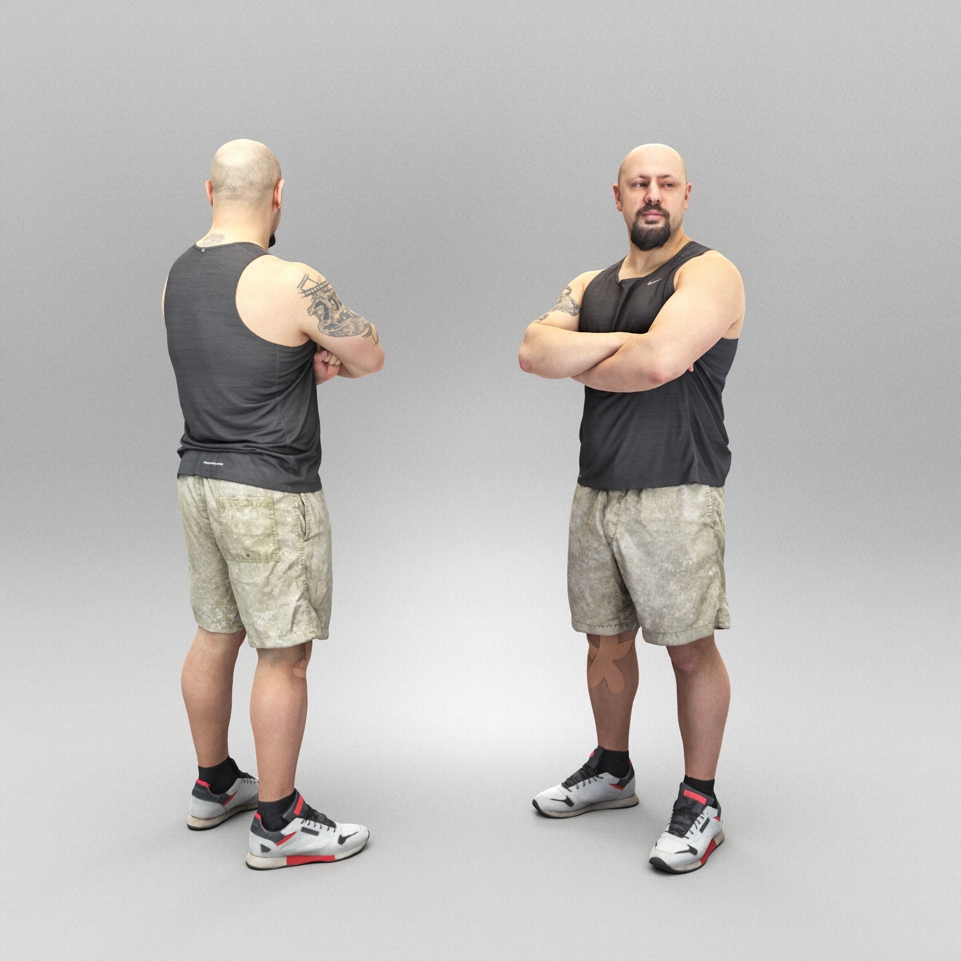 3D model Strong man with crossed arms 389 VR / AR / low-poly | CGTrader