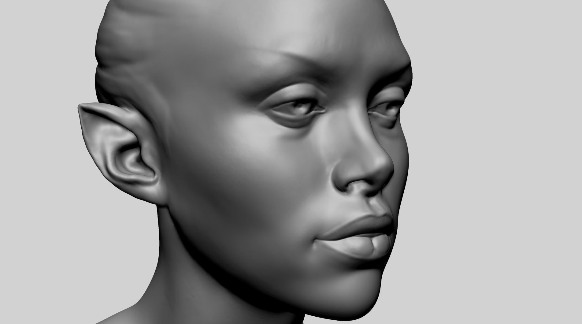 Fantasy Female Bust B 3D model 3D printable | CGTrader