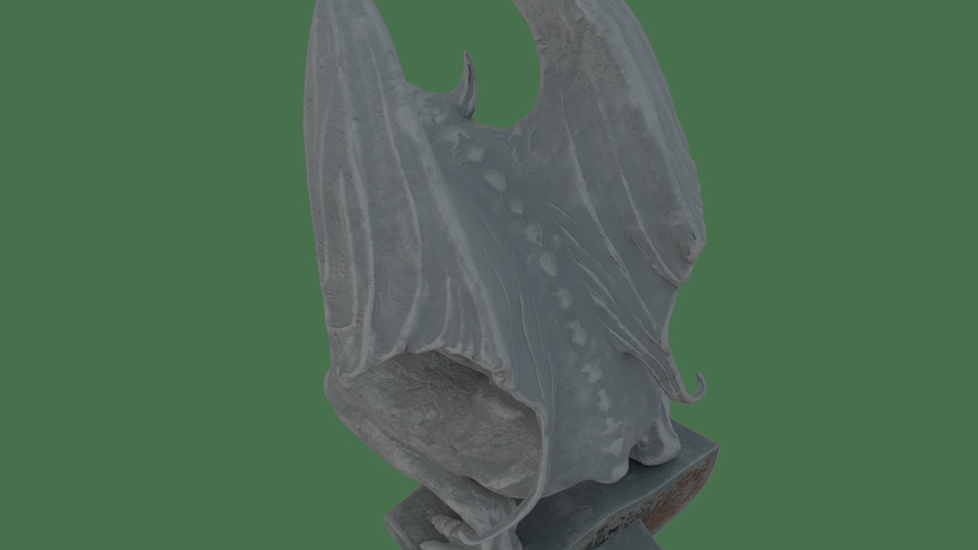 3D model Gothic Gargoyle with Block VR / AR / low-poly | CGTrader