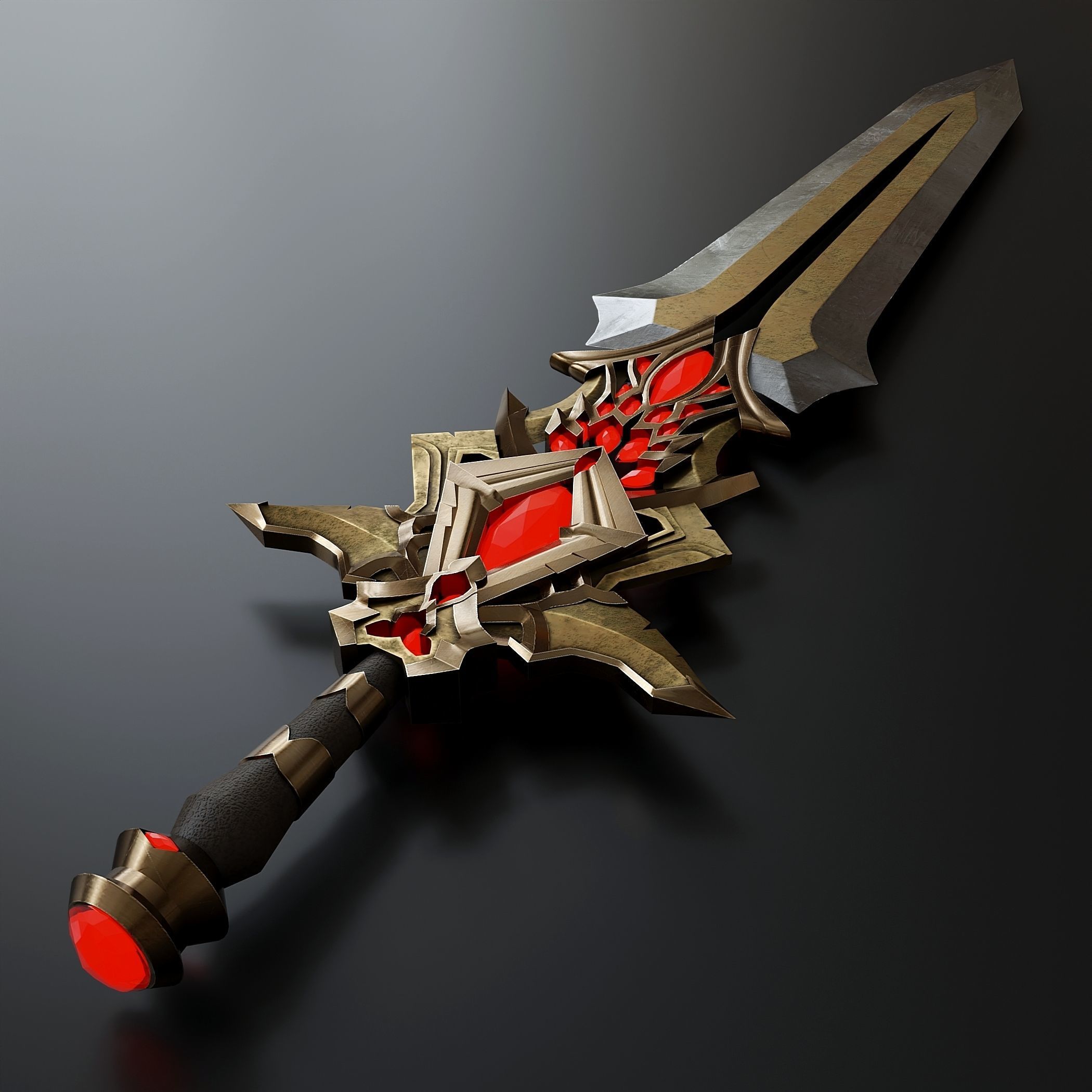 Fantasy combat short sword 3D model | CGTrader