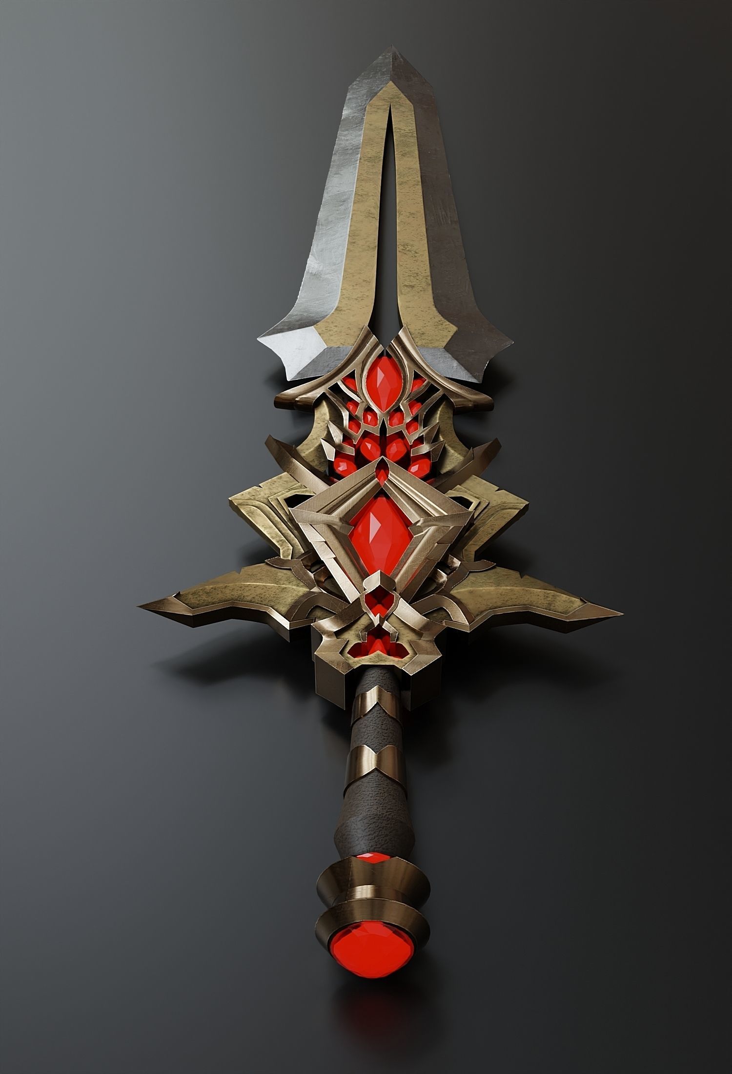 Fantasy combat short sword 3D model | CGTrader