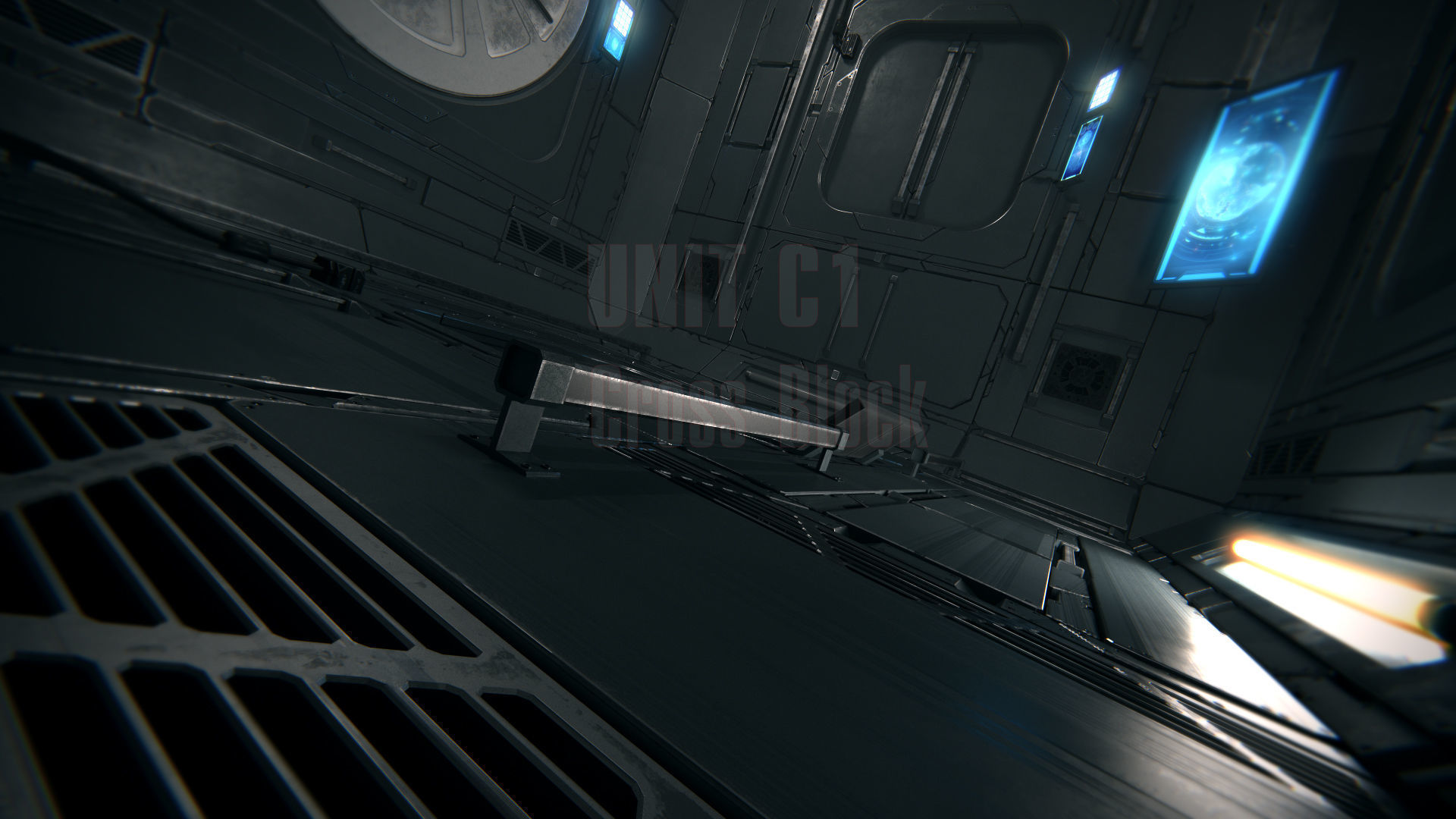 Spaceship Interior 03 Cross Unit PBR 3D model | CGTrader