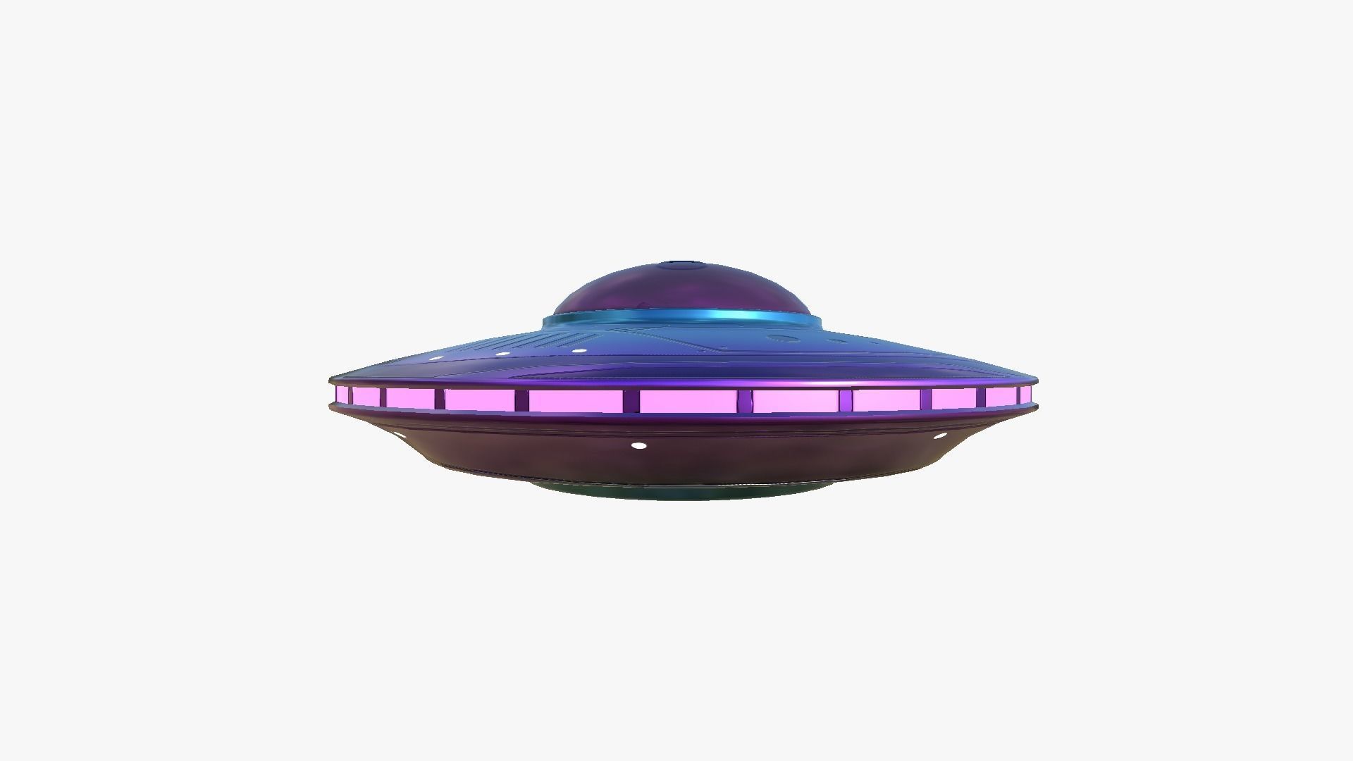 3D model Alien Spaceship UFO B04 Purple Blue - Sci Fi Spacecraft Design ...