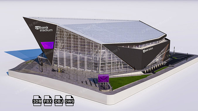 3D model US Bank Stadium - Minneapolis USA VR / AR / low-poly | CGTrader