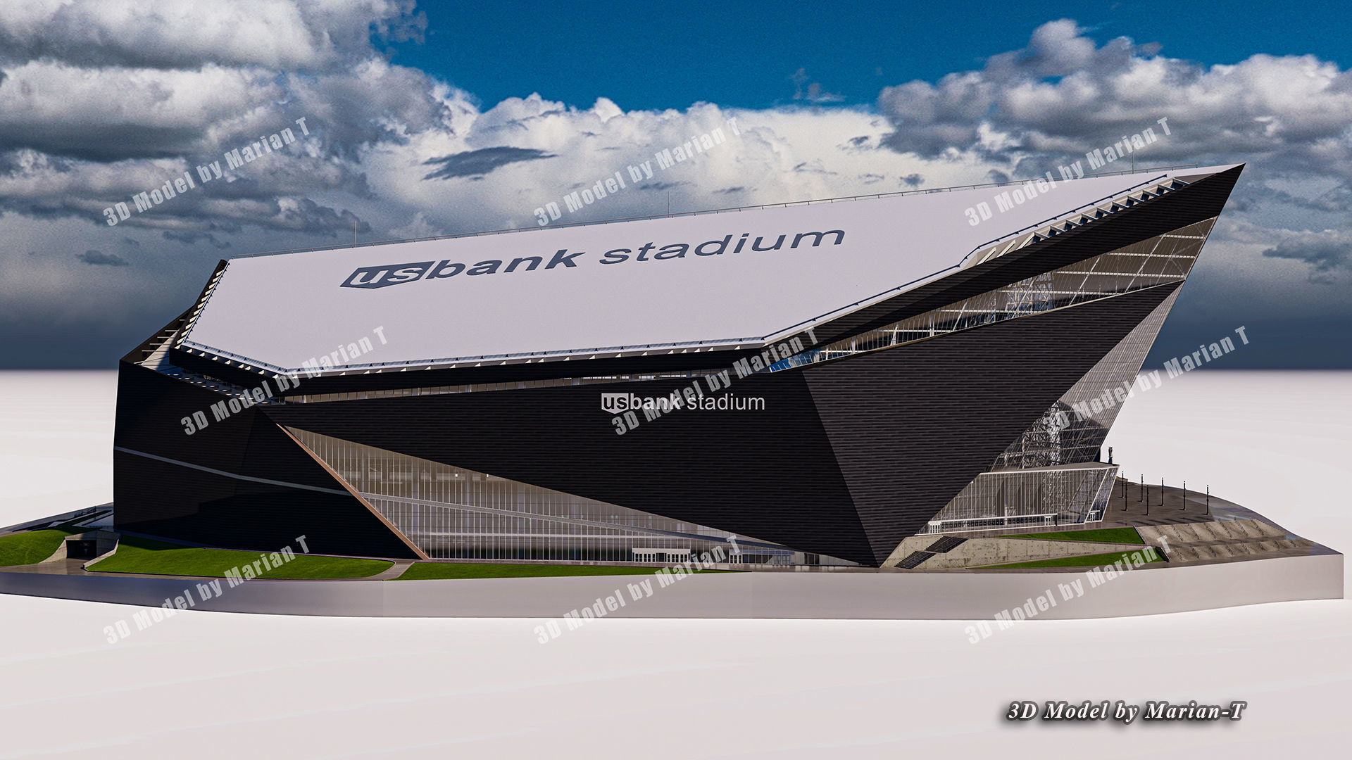 3D model US Bank Stadium - Minneapolis USA VR / AR / low-poly | CGTrader