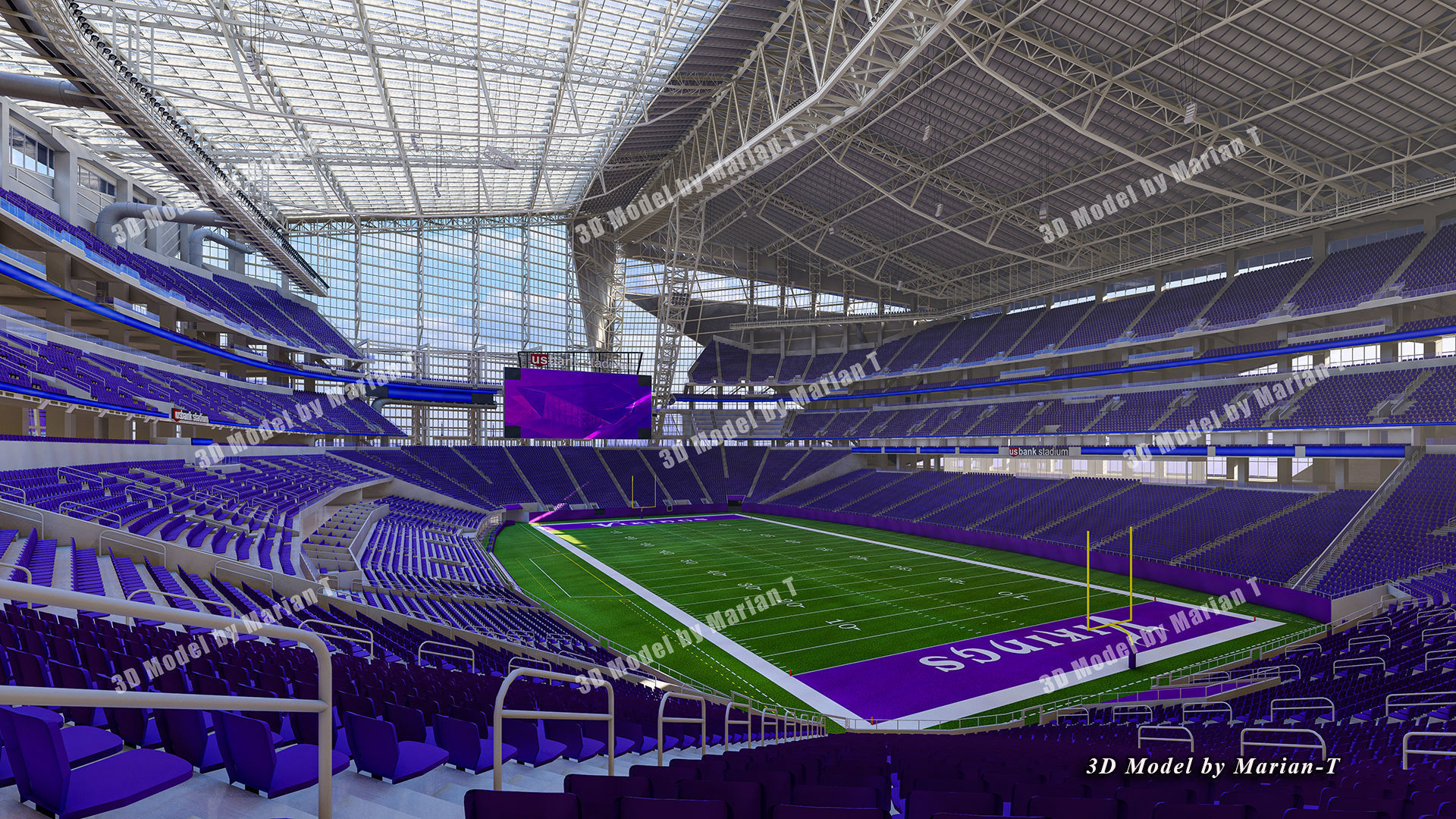 3D model US Bank Stadium - Minneapolis USA VR / AR / low-poly | CGTrader