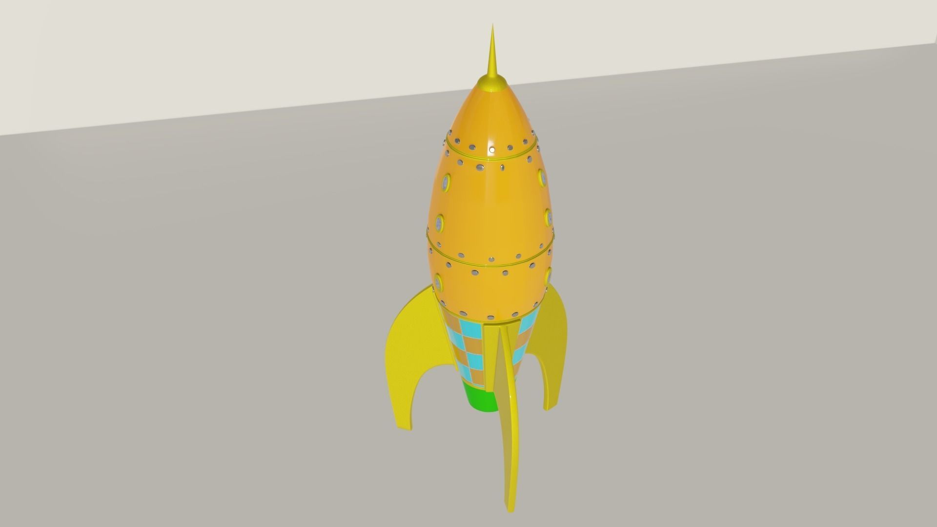 cartoony style rocket free 3D model | CGTrader