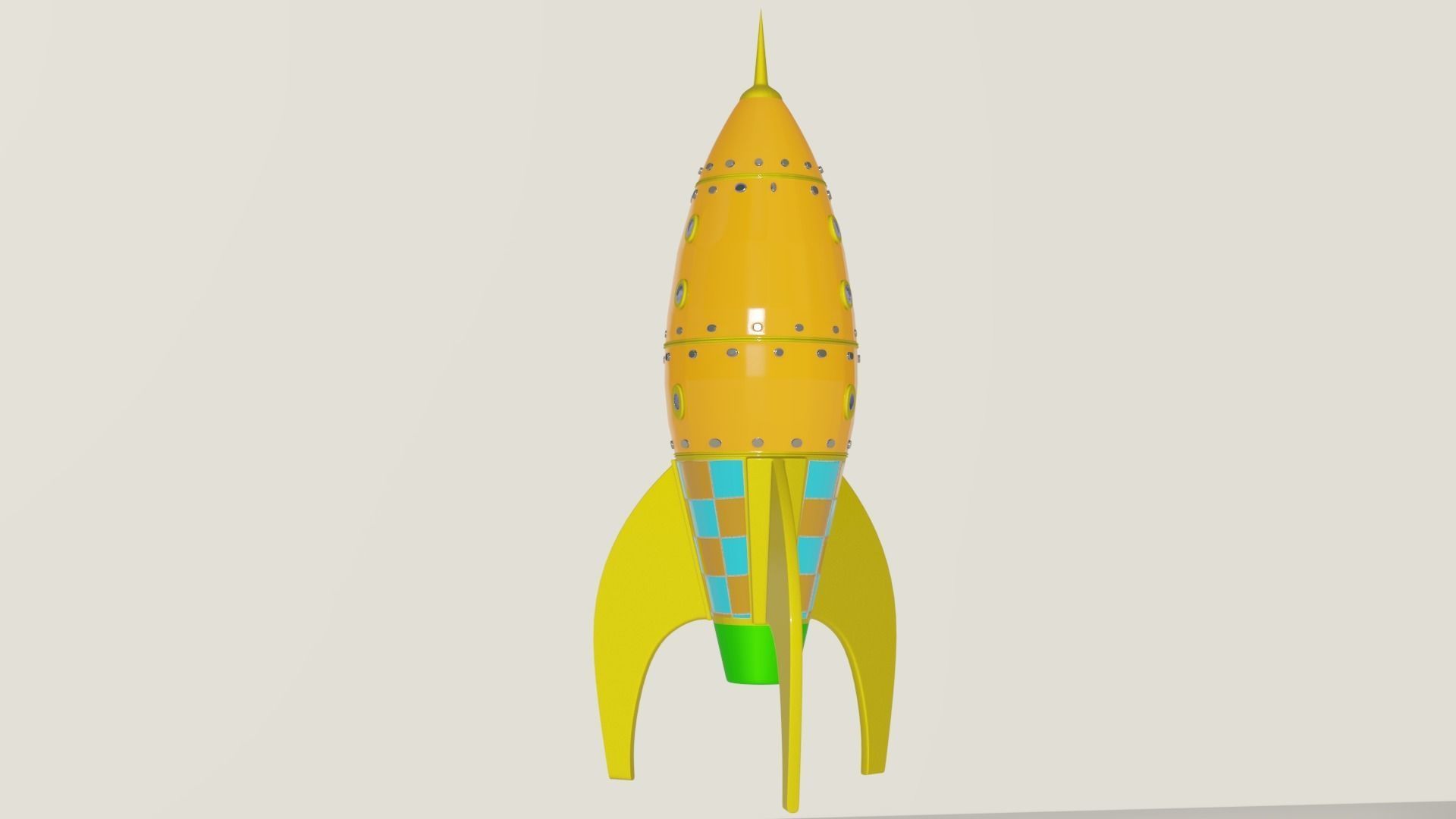 cartoony style rocket free 3D model | CGTrader