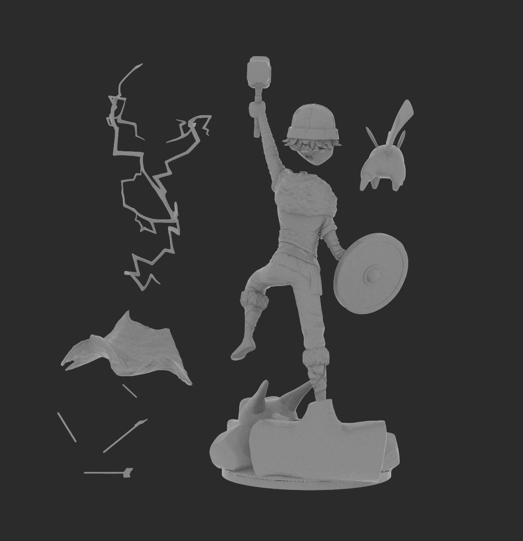 Ash God of Thunder STL 3D model 3D printable | CGTrader