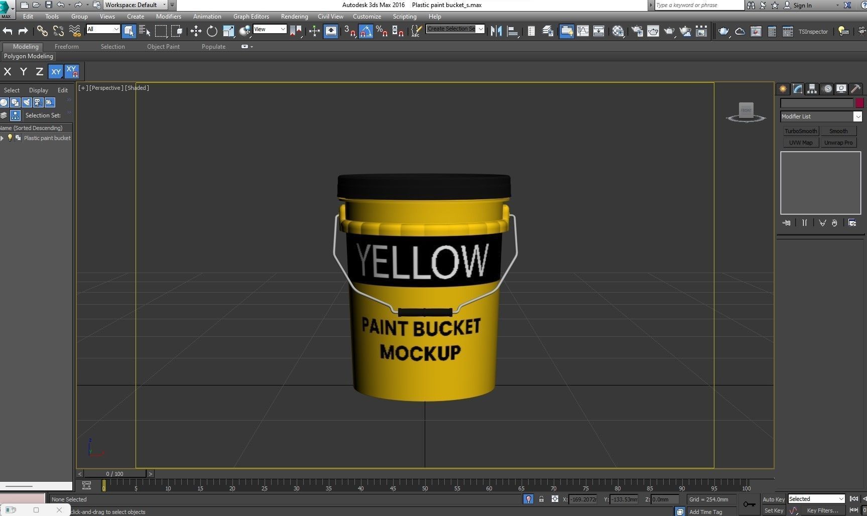 Plastic Paint Bucket Mockup 3D model | CGTrader