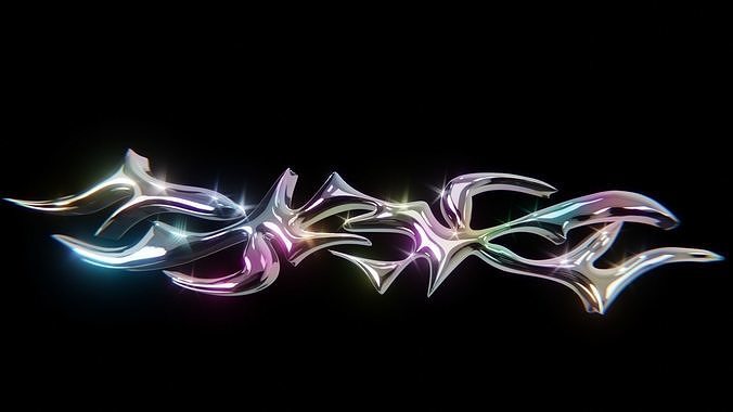 3D model Tribal Chrome type y2k 3D scifi 3D model VR / AR / low-poly | CGTrader