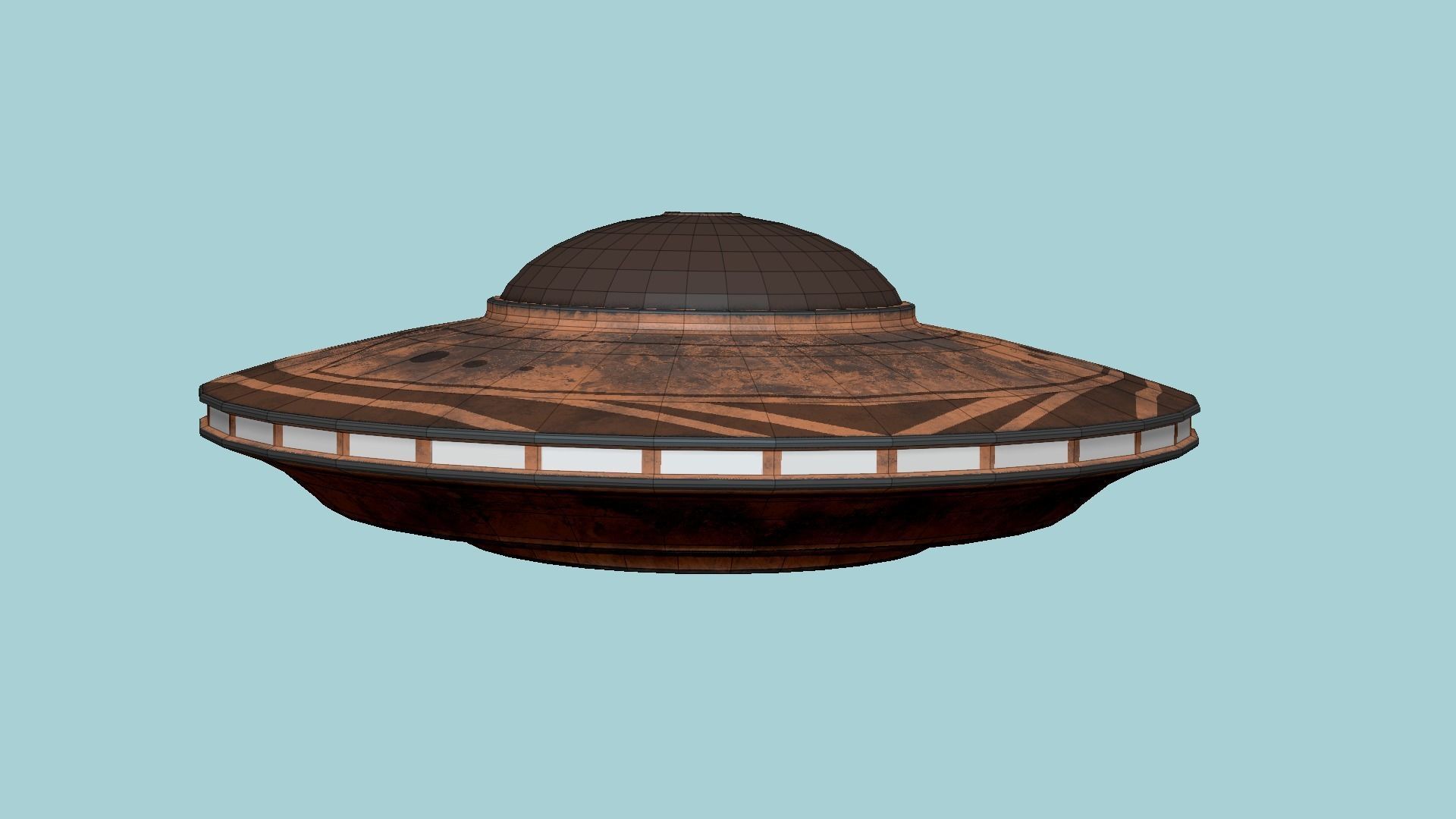3D model Alien Spaceship UFO B06 Copper - Sci Fi Spacecraft Design VR ...