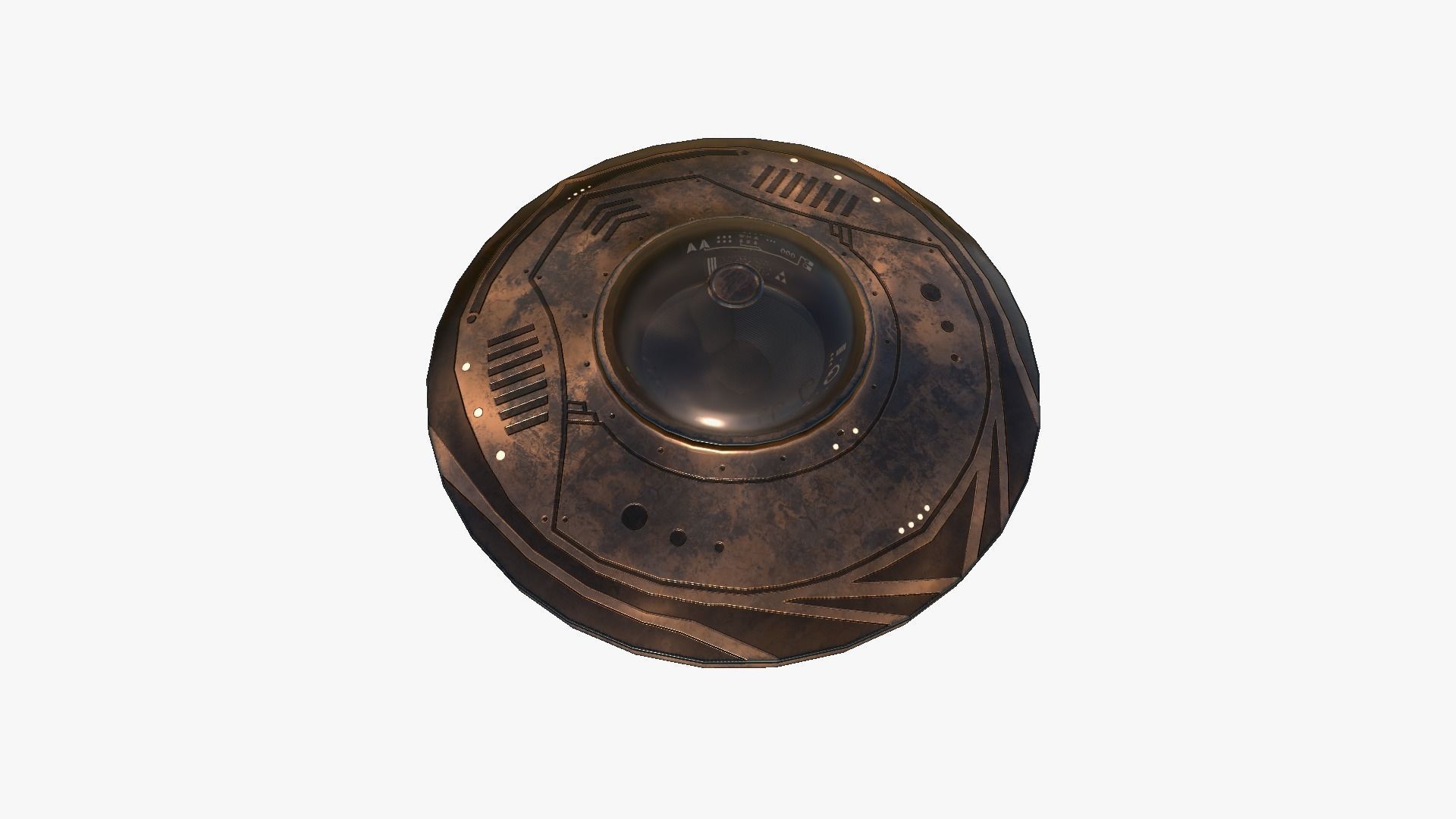 3D model Alien Spaceship UFO B06 Copper - Sci Fi Spacecraft Design VR ...