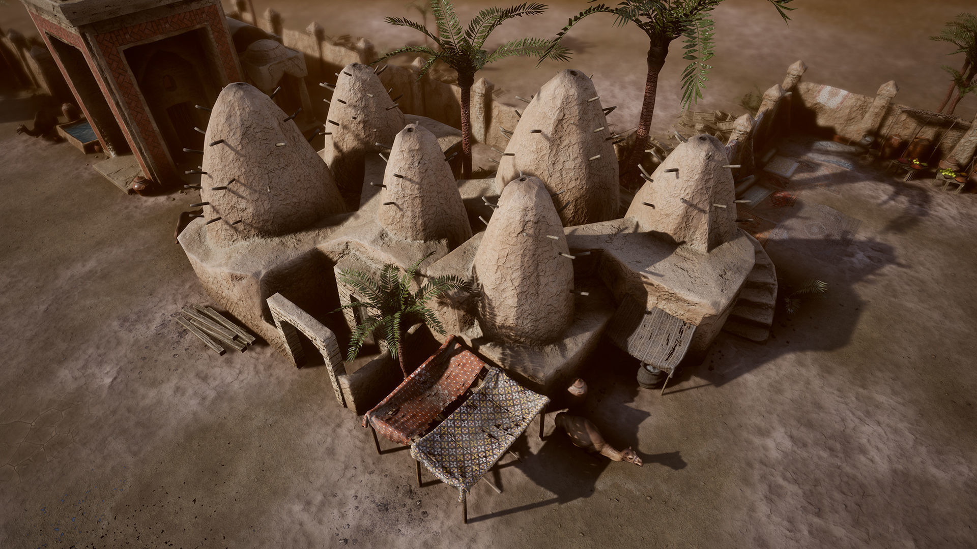 3D model Top-Down Desert Town - LowPoly VR / AR / low-poly | CGTrader